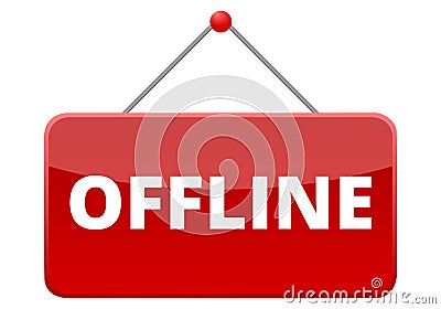 Offline Red Sign Royalty-Free Stock Photography | CartoonDealer.com ...