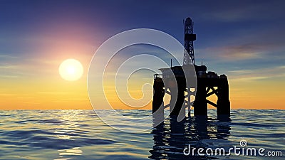 Offshore Oil Rig Drilling Platform Stock Video - Video of production ...