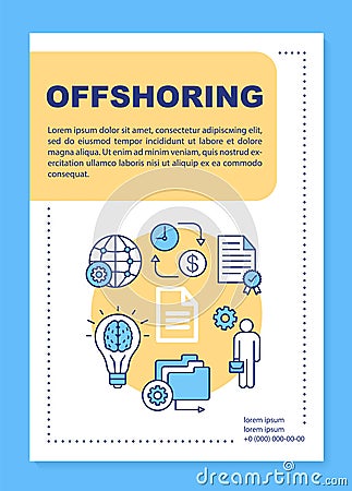 Offshoring Brochure Template Layout. Business Department Relocation ...