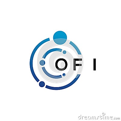 OFI Letter Technology Logo Design On White Background. OFI Creative ...