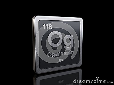 Oganesson Og, Element Symbol From Periodic Table Series Royalty-Free ...