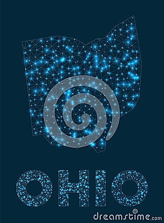 Ohio Network Map. Vector Illustration | CartoonDealer.com #173826932