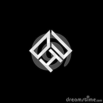 OHU Letter Logo Design On Black Background. OHU Creative Initials ...