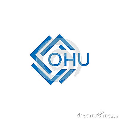 OHU Letter Logo Design On White Background. OHU Creative Circle Letter ...