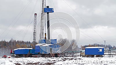 Oil Drilling rig Winter stock footage. Video of uger - 63565930