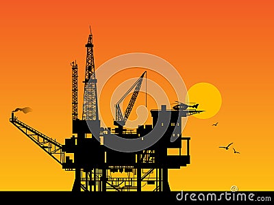 Oil Rig Cartoon Vector | CartoonDealer.com #18929987