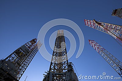 Oil Rig Legs Stock Photo - Image: 81453443