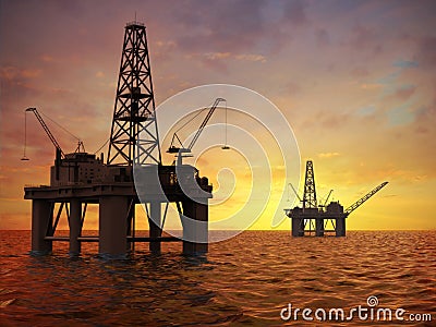 Oil Rigs Stock Photography - Image: 11215902
