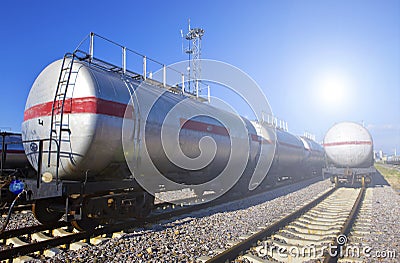 Oil tank train - Stock Image - Everypixel
