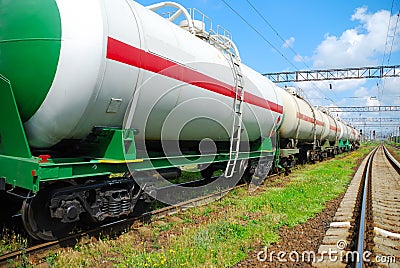 Oil Transportation In Tanks By Rail Stock Photo | CartoonDealer.com ...