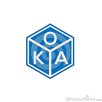 OKA Letter Logo Design On Black Background. OKA Creative Initials ...