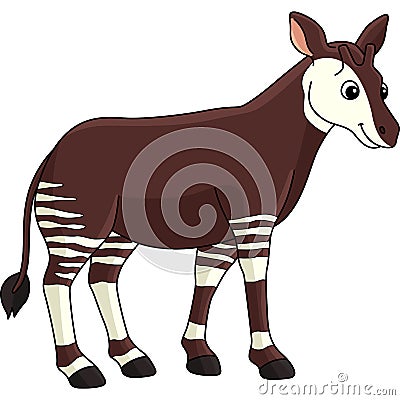 Okapi Animal Cartoon Colored Clipart Illustration | CartoonDealer.com ...