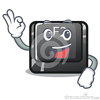 Okay Cartoon F2 Button On The Keyboard Vector Illustration ...