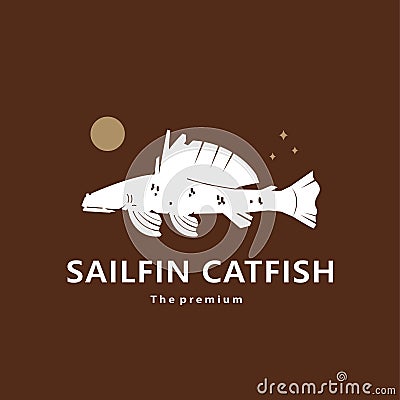 Animal Sailfin Catfish Natural Logo Vector Icon Silhouette ...