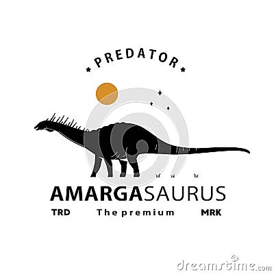 Amargasaurus Logo Vector Silhouette Art Icon | CartoonDealer.com #318325621