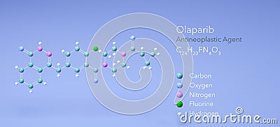 Olaparib Molecule, Molecular Structures, Lynparza, 3d Model, Structural ...