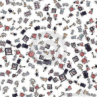 Old Age Pattern Cartoon Vector | CartoonDealer.com #91952501