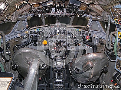Old Aircraft Cockpit Royalty-Free Stock Image | CartoonDealer.com #23434486