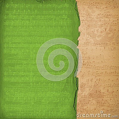 Old Alienated Musical Paper In Scrapbooking Style Stock Photography ...