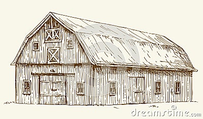 Old Barn. Hand Drawn Illustration. | CartoonDealer.com #103345620