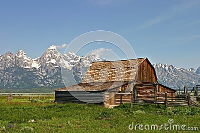 Old Barn Near Mountains Royalty Free Stock Image - Image: 1944296