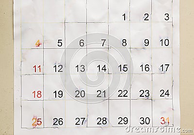 Old Calendar Paper Stock Images - Image: 32169424