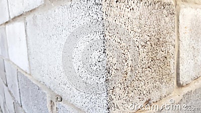 Old Cinder Block Wall Corner, Close Up Stock Footage - Video of ...