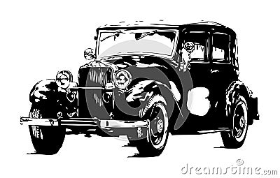 Old Classic Car Retro Vintage Stock Illustration - Image: 39941262