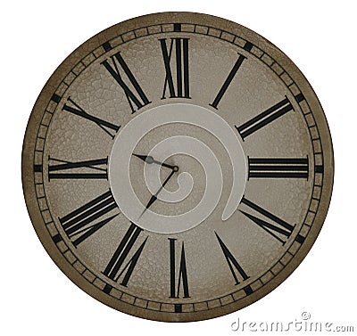 Old Clock With Roman Numerals Royalty Free Stock Photos - Image: 1697688