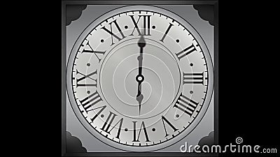 Old Clocks Black And White Animation Stock Video - Video of number ...