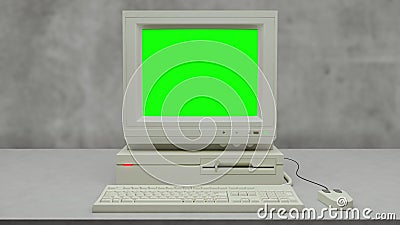 Old Computer Booting and Shutting Down with Glitch and Green Screen ...