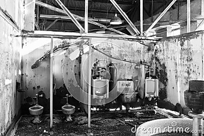 Old Disgusting Bathroom In Abandoned Factory I Royalty-Free Stock Photo ...