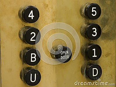 Old Elevator Buttons Royalty Free Stock Photography - Image: 528937