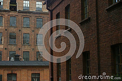 Old Factory Brick Walls Stock Photo - Image: 1526100