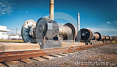 Old Factory With Generators Stock Photo | CartoonDealer.com #347672892