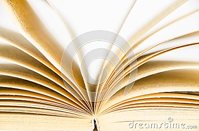 Old Fashioned Open Book Lighted Vintage Background Stock Photo ...