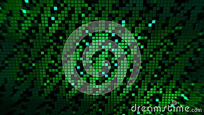 Old Fashioned Retro Game Background With Blinking Pixels. Motion ...