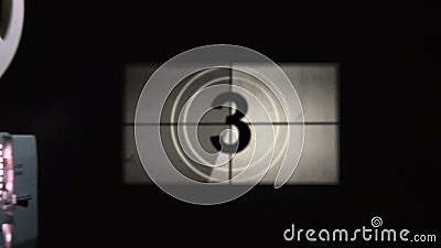 Old Film Projector. Countdown with Green Screen Transition Stock ...