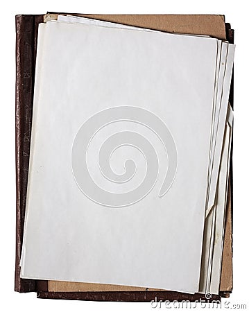 Old Folder With Stack Of Old Papers Stock Photo - Image: 16986180
