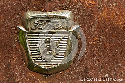 Old Ford Sign On A Wrecked Car Editorial Photo | CartoonDealer.com ...