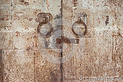 Old Galvanized Steel Door Handles Royalty-Free Stock Image ...