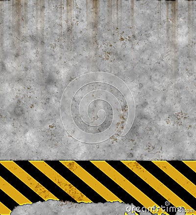 Old Hazard Sign On Wall Vector Illustration | CartoonDealer.com #3165522