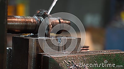 Old Industrial Milling Machine for Cutting Metal in the Process Stock ...