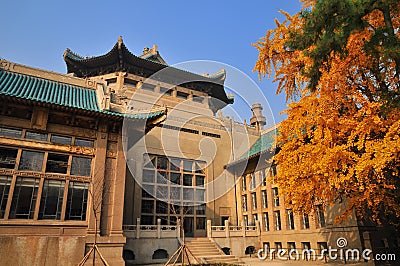 The old library Building of Wuhan University - Stock Image - Everypixel