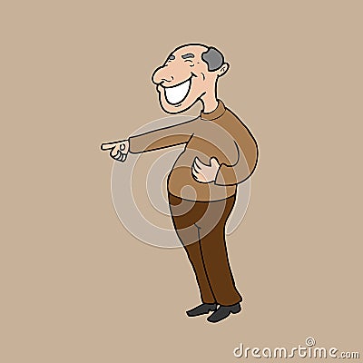 Old Man Laughing Stock Vector - Image: 45475102