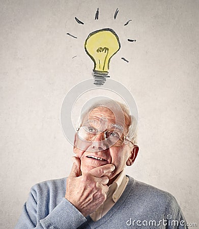 Old Man Thinking Stock Photos - Image: 37192013