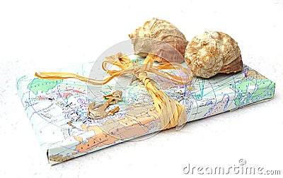 Old Maps With Two Shells Stock Photo | CartoonDealer.com #47367114