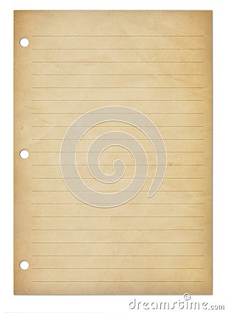Old Notepad Page Stock Image - Image: 18734011