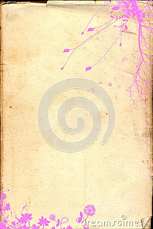Old Paper Pink Floral Background Royalty Free Stock Photo - Image: 12950535