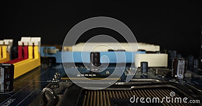 Old Pc Motherboard Pcb Components Stock Video - Video of metal ...